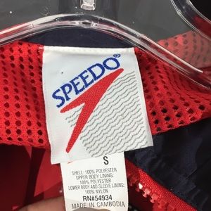 Speedo | Jackets & Coats | Vintage Speedo Red Windbreaker S | Poshmark